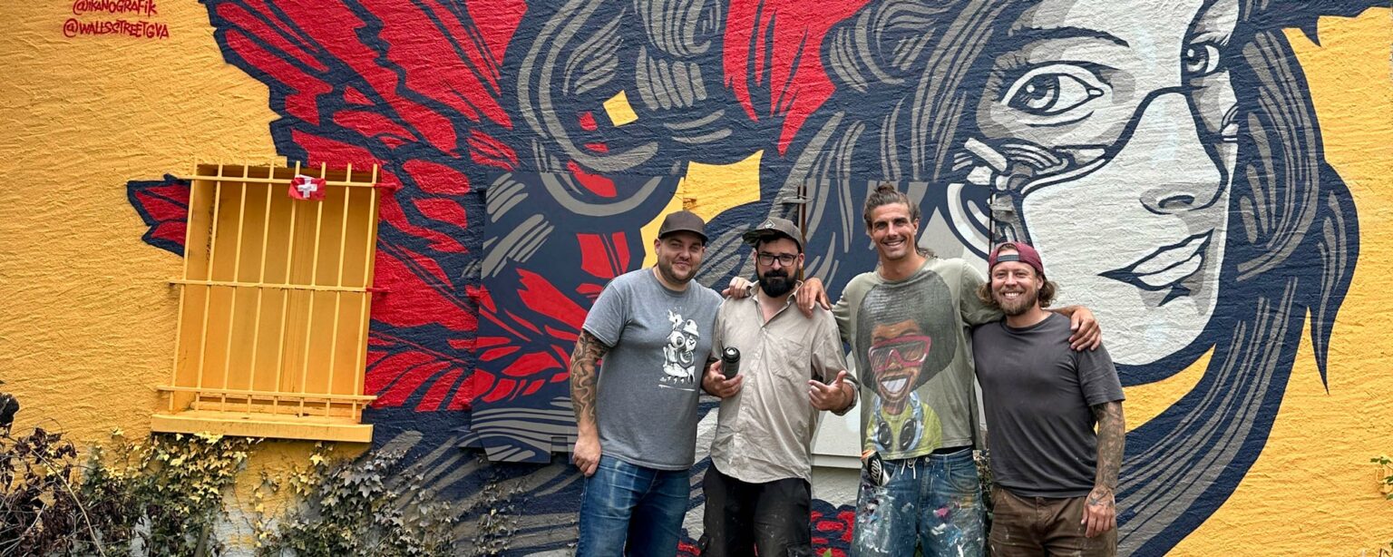 Alex Kanos french Street Artist on large-scale Murals