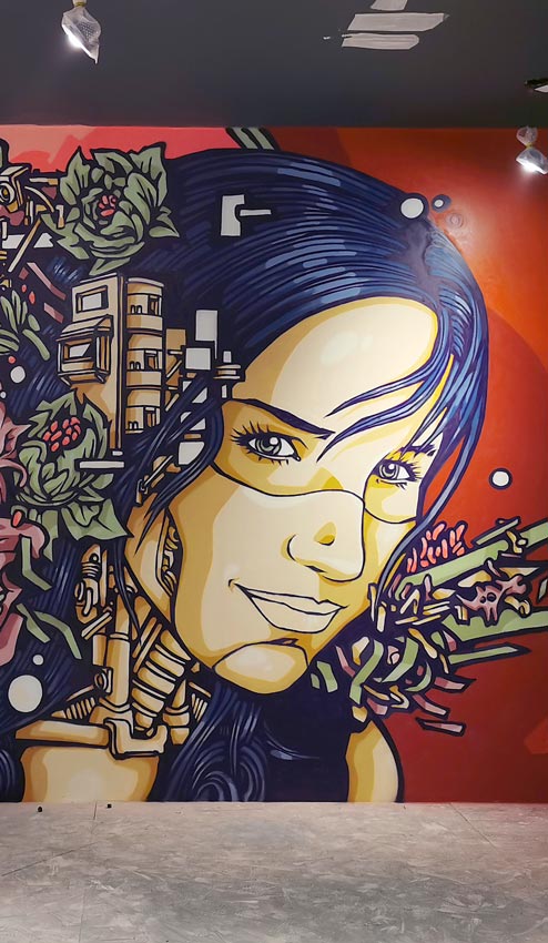 STREET ART MURAL JOHN REED LYON - Alex Kanos - Ikanografik